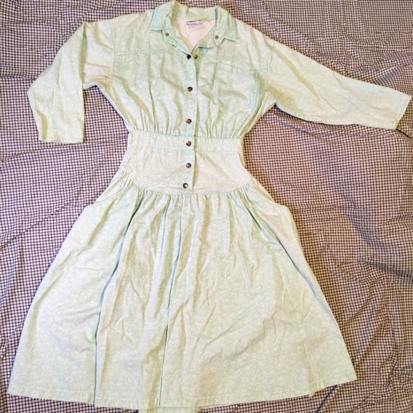 Cherokee | Dresses | Vintage Mint Green Dress | Poshmark